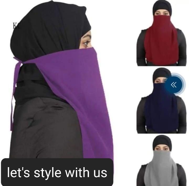 pack of 3 piece hijab patti/ niqab patti / style hijab/ veil for woman ...