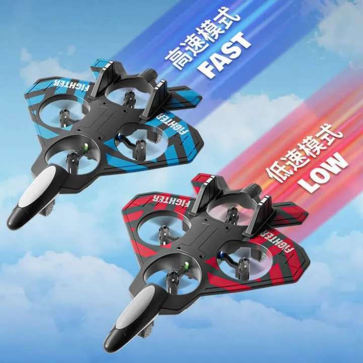 Foam RC Plane Drone for Kids, Remote Control Airplane Fighter Jet with ...