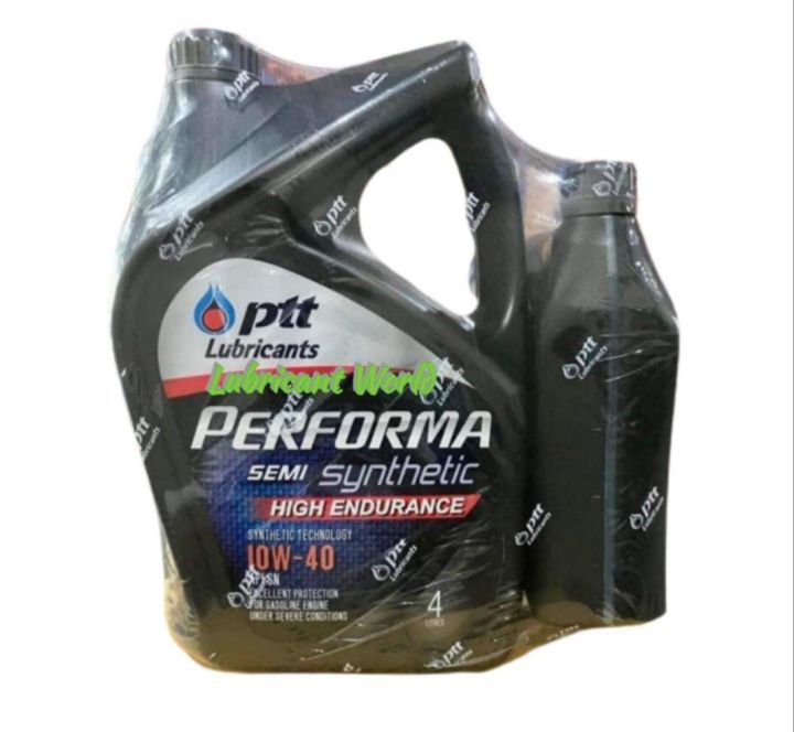PTT engine oil semi synthetic ဓာတ်ဆီအင်ဂျင်ဝိုင် 10w40(4+1li) | Shop.com.mm