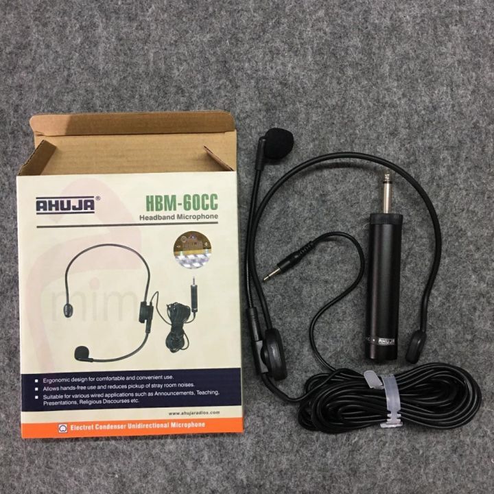 Ahuja HBM-60CC Headband Microphone 3.5 mm jack with 6 meter (19.5 feet ...