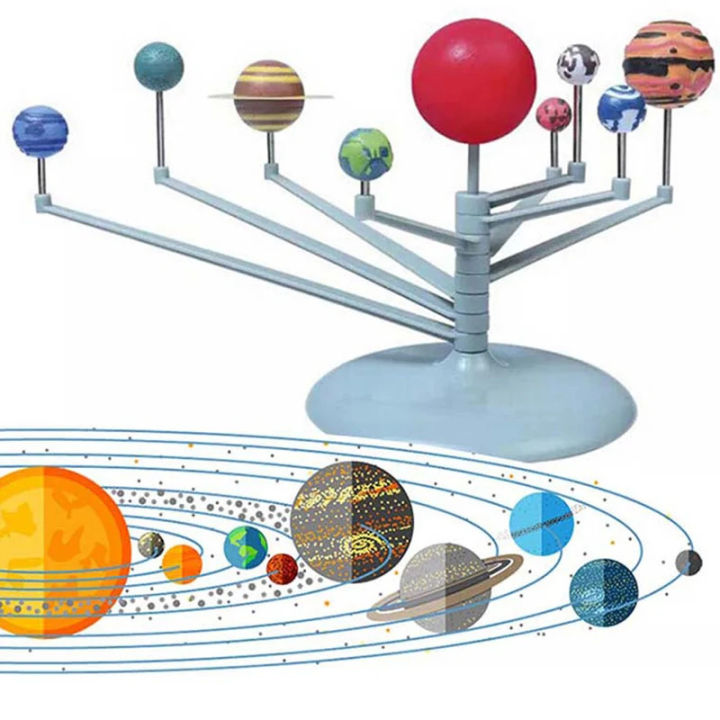 1Set Solar System Nine Planets Model Science Kit DIY Assembly Parent ...