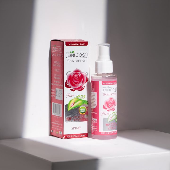 Biyocos Rose Water Spray for Face 100% Natural Aloe Vera Soothing ...