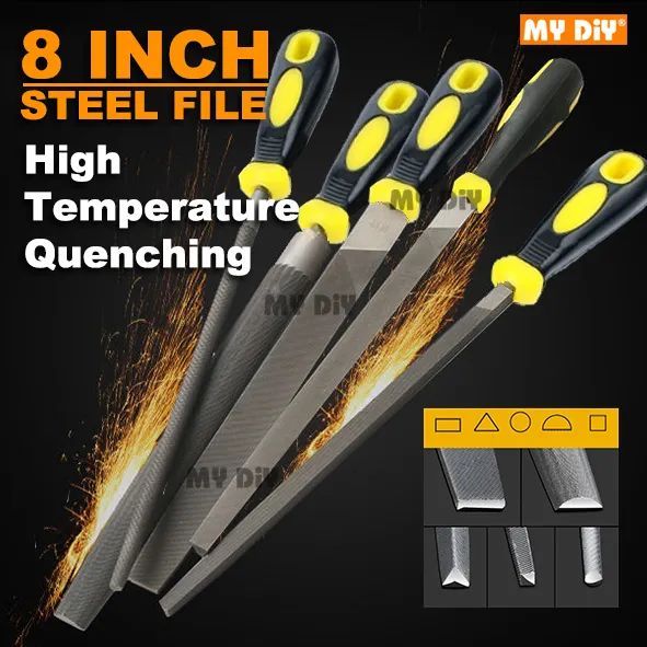 MYDIY 8" METAL STEEL FILE HIGH CARBON STEEL METAL RASP FILE WOODWORKING ...