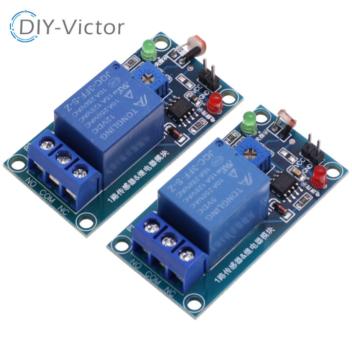 5V 12V Light Photoswitch Sensor Switch LDR Photoresistor Relay Module ...