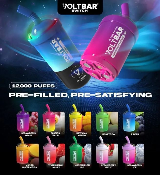 Voltbar Switch Multi flavor 12,000 Puffs Electric Cigarette Accessories ...