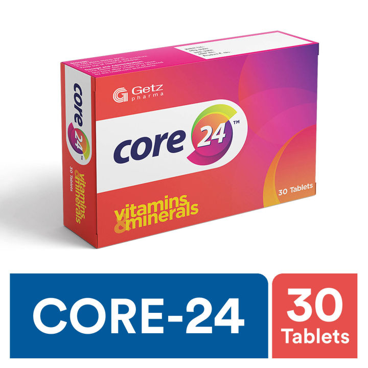 Core 24 Multivitamin and Minerals Tablets | Daraz.pk