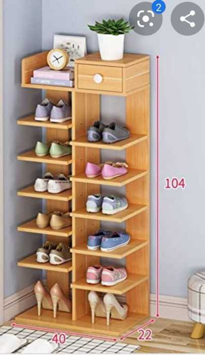 Title: Elegant Wooden Shoe Rack with 13 Shelves and Drawer – Perfect ...
