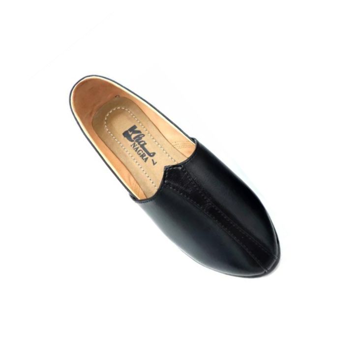 Leather Khusa For Men - Black Color | Daraz.pk
