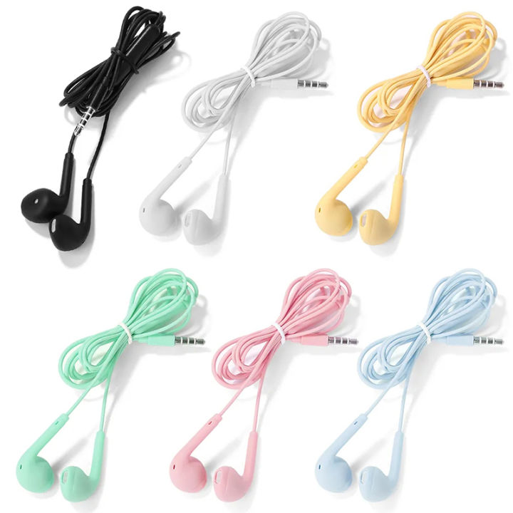 3.5mm Jack In-Ear Wired Headphones button wire headset In-ear For ...
