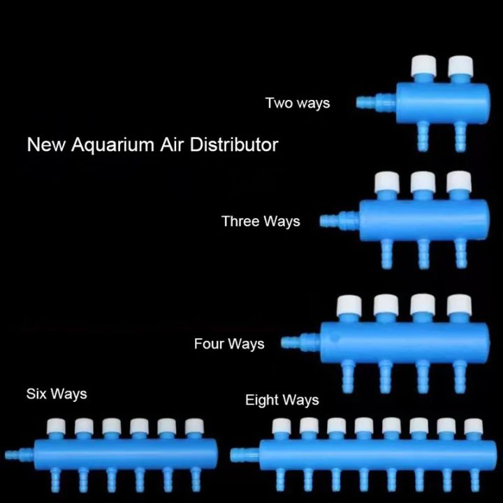 NewPlastic 2 3 4 6 8 Way Aquarium Air Splitter Valve Fish Tank Air Pump ...