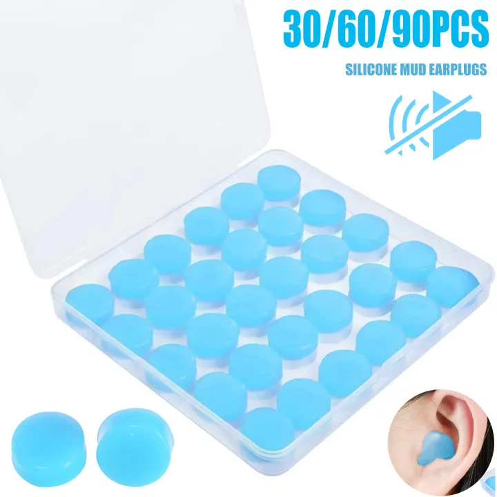 Waterproof Ear Plug Silicone Wax Earplugs Swimming Flying Working ...
