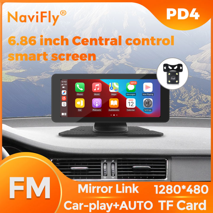 Navifly 6.86 Inch Central Control Smart Screen Wireless Carplay Android ...