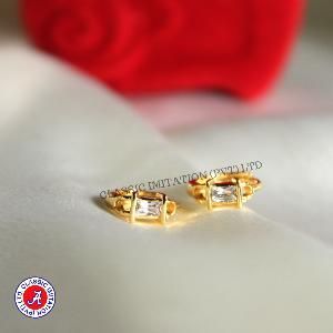 Single stone ear hoops | Daraz.lk