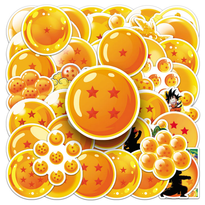 50 Piece Dragon Ball Stickers Waterproof DIY For Phones Laptop Car ...