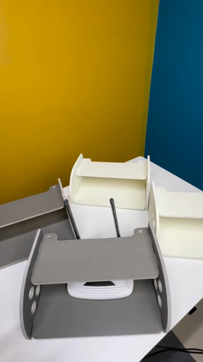 New Wifi Router Stand Double Layer Wall Mounted Home decorator PVC ...