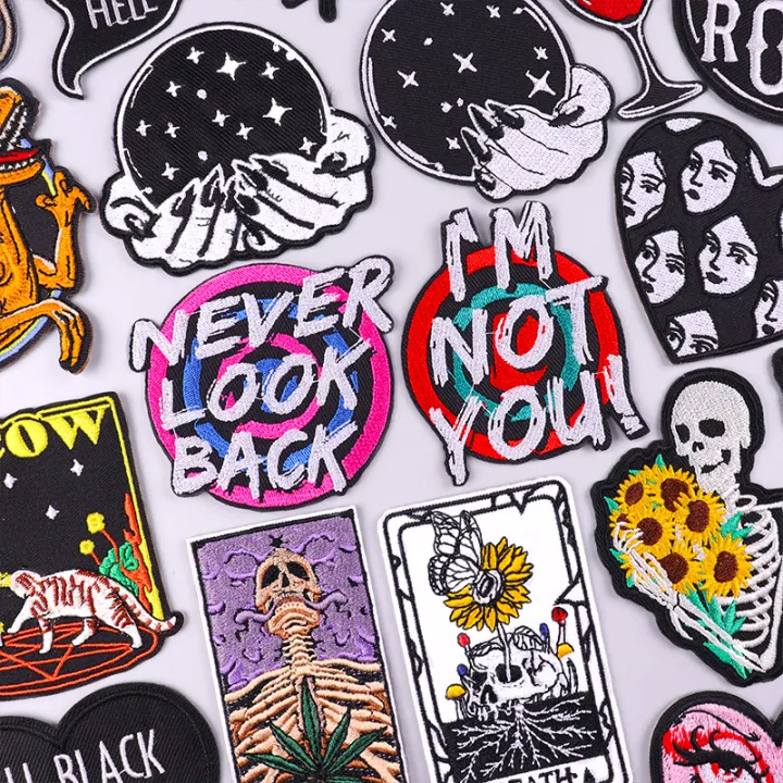 Punk Magic Ball Embroidery Patch Iron On Patches For Clothing ...