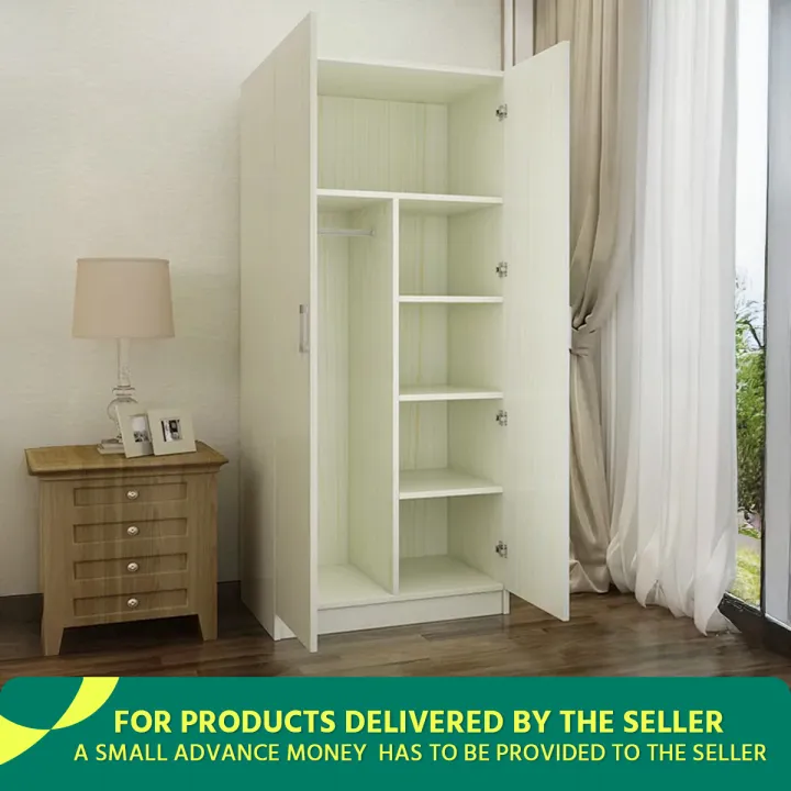 Two Door Almirah White, Clothes Storage Shelve Wadroobe And Borkha or ...