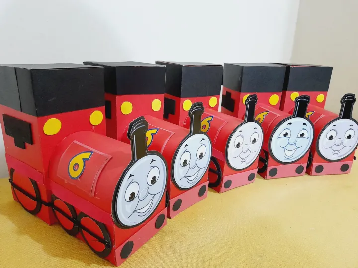 thomas train 3d goodie boxes (set of 6 train boxes) for kids birthday ...