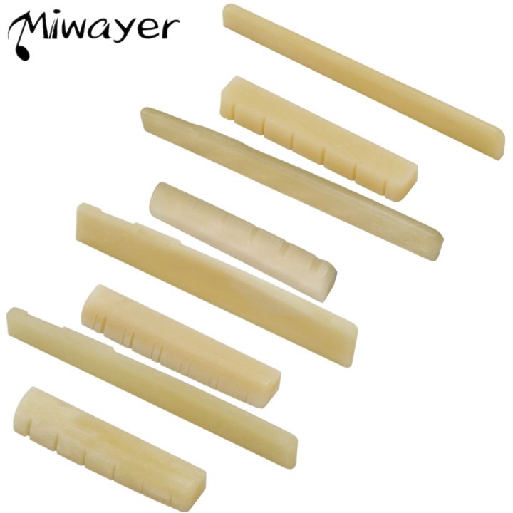 Miwayer 1 Pair 6-12 String Acoustic Classical Guitar Unbleached Bone ...