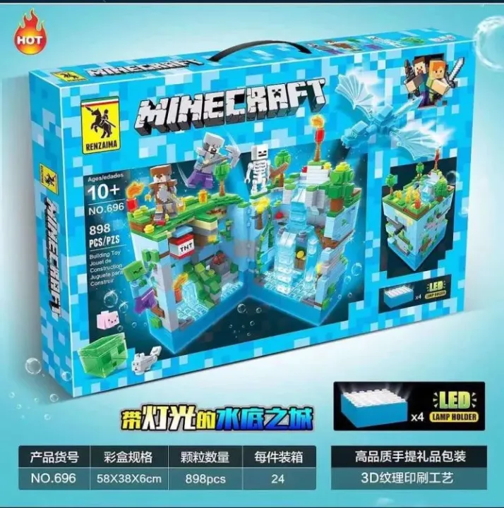 BLOCK Game Constructor RENZAIMA Minecraft LED Lamp Building blocks 898 ...