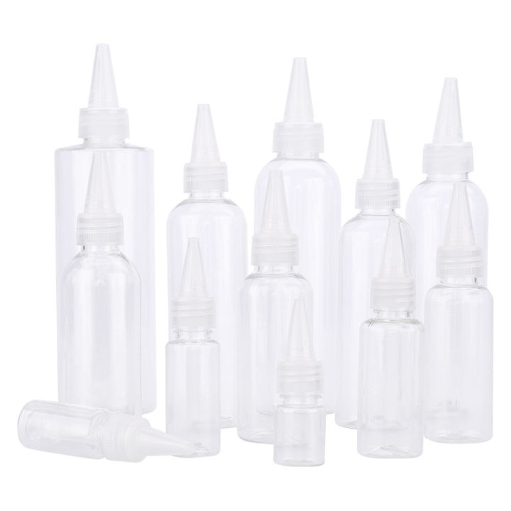 5-250ML Transparent Sharp-mouth Bottle Empty PE plastic glue bottles ...