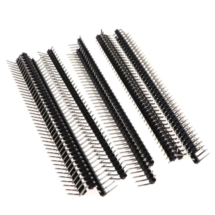 10Pcs/lot 2.54mm 1*40p 90 degree Right angle Single Row Male R/A 40 Pin ...