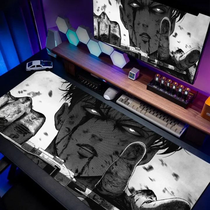 Attack on Titan Mouse Pad - XXL Anime Levi & Eren Anime Desk Mat, Non ...