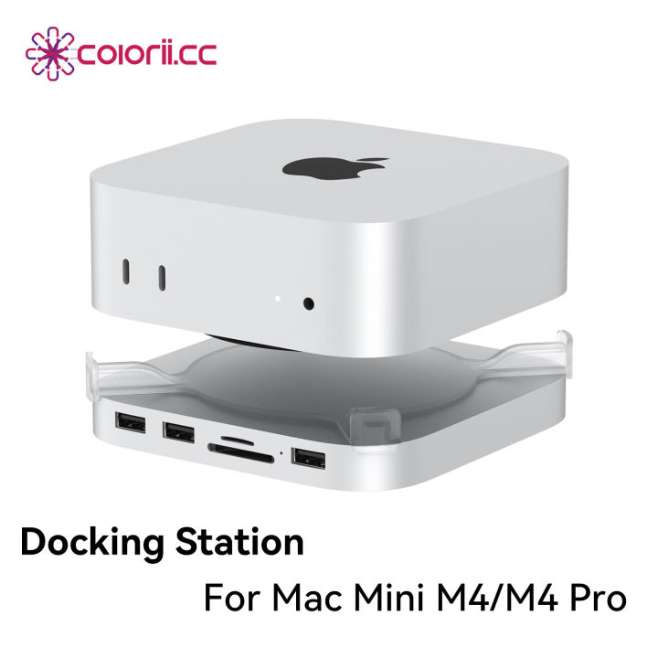 USB C Hub with M.2 SSD Enclosure Type-C Docking Station for Mac mini M4 ...