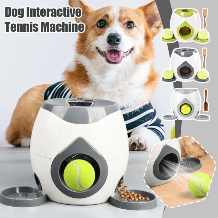 Interactive Pet Ball Launcher Toy Dog Tennis Food Reward Machine ...