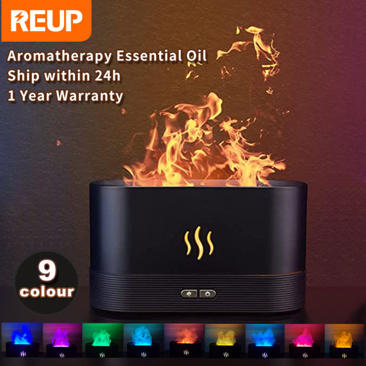 REUP Flame Aroma Diffuser Air Humidifier Ultrasonic Cool Mist Maker ...