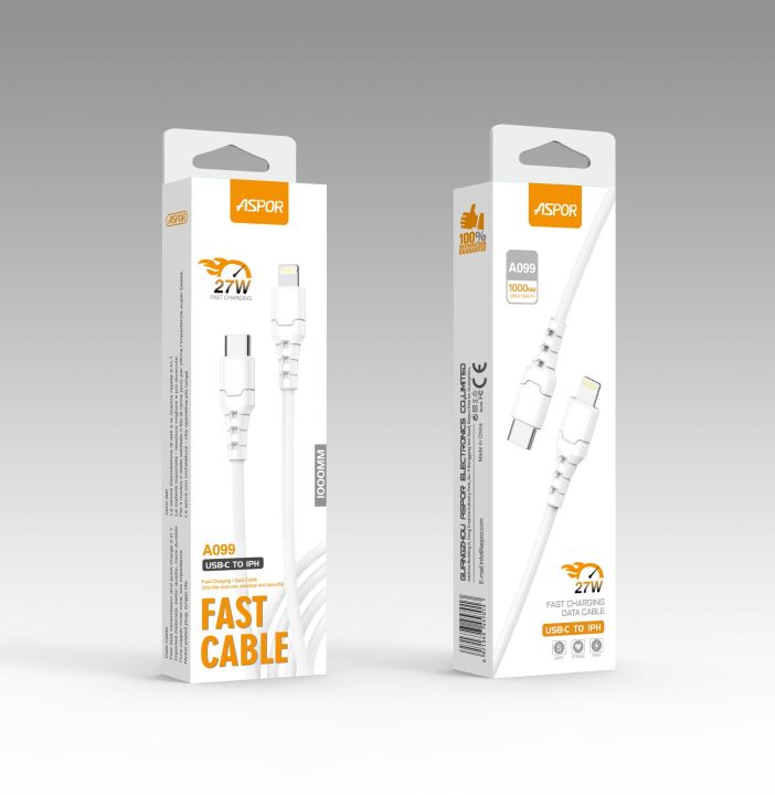 ASPOR A099 TYPE C TO LIGHTNING CABLE | Daraz.lk