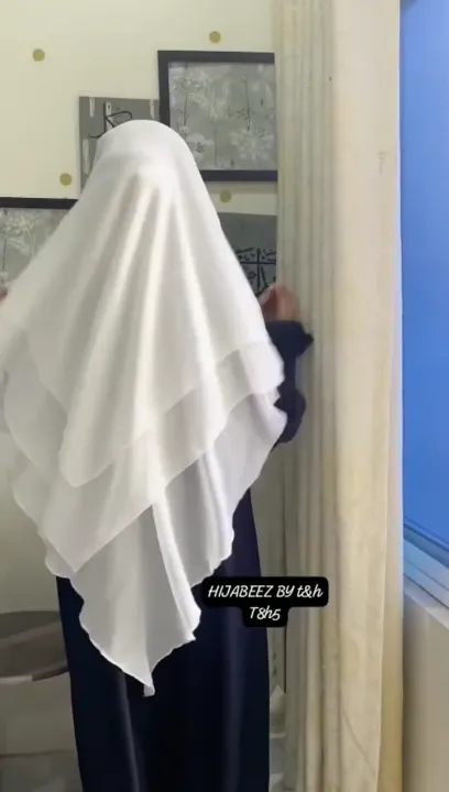 3 Layer Hijab - Three Layer Hijab - 3 Layer Khimar Hijab - Three Layer ...