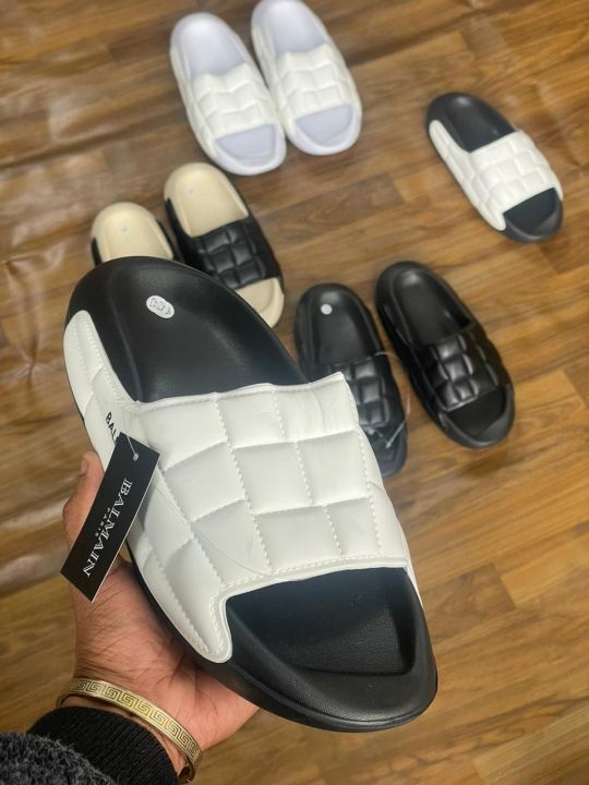 Balmain slippers 100% Comfortable and Attractive design Black & White ...