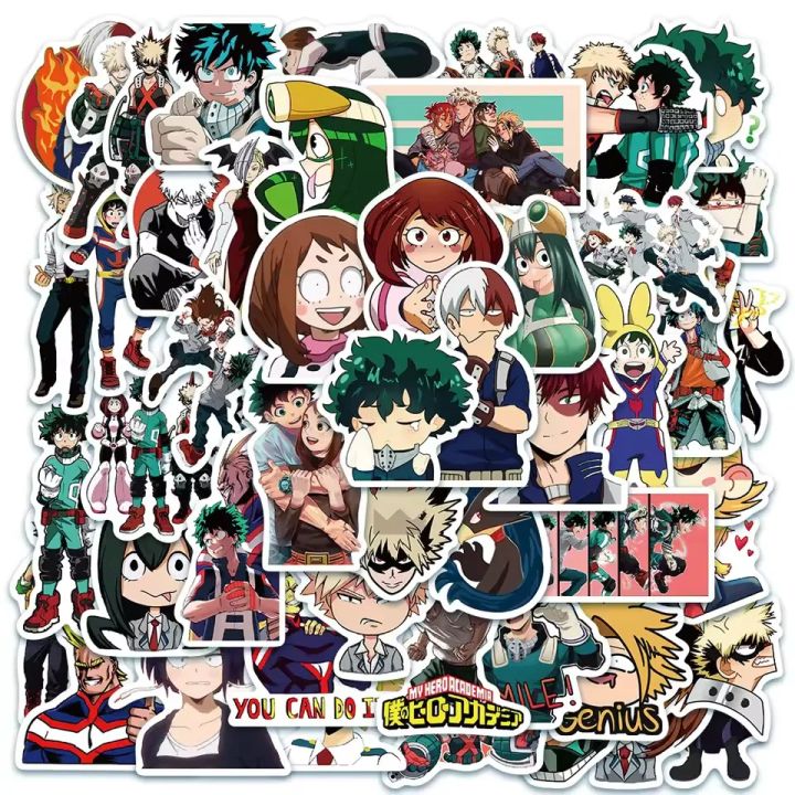 100PCS My Hero Academia Stickers Deku Anime Sticker Motorcycle ...