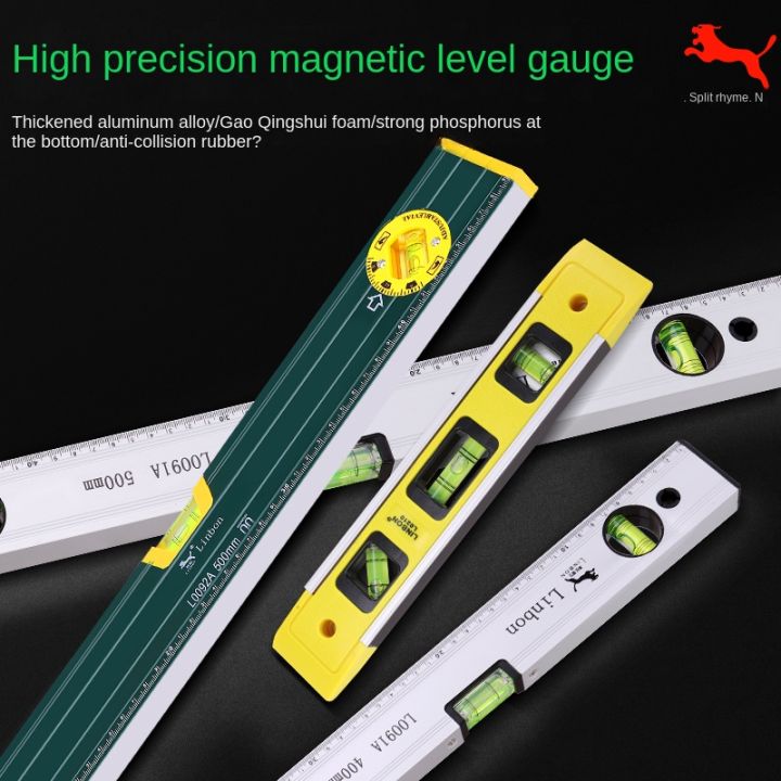 High Precision Spirit Level Magnetic High Bearing Ruler Lever Bubbles ...