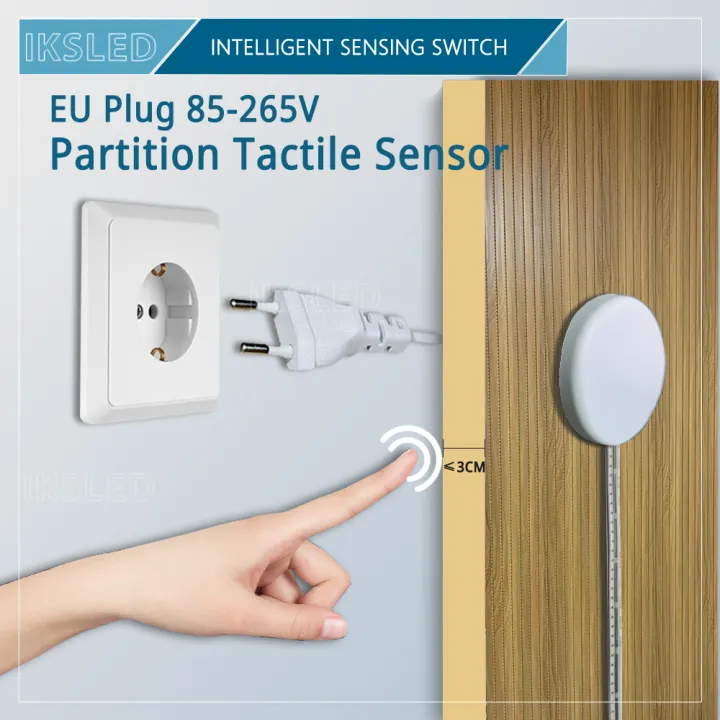 EU/US Plug 85-265V Wooden Touch Sensor Switch Penetrable Switch Sensor ...