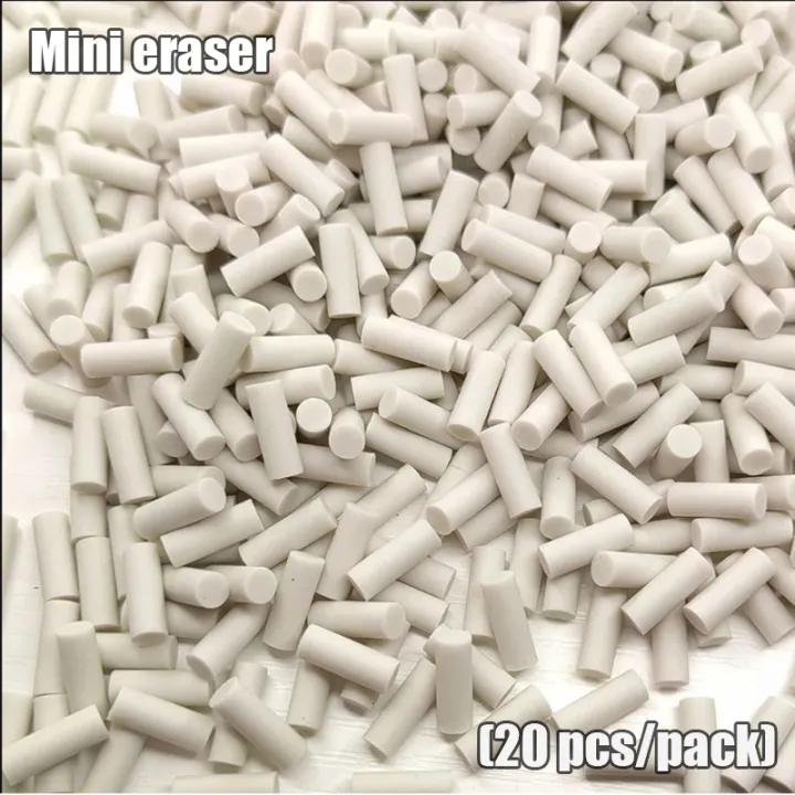 20pcs Mechanical Pencil Tail Mini Eraser, Replaceable Core, for Office ...