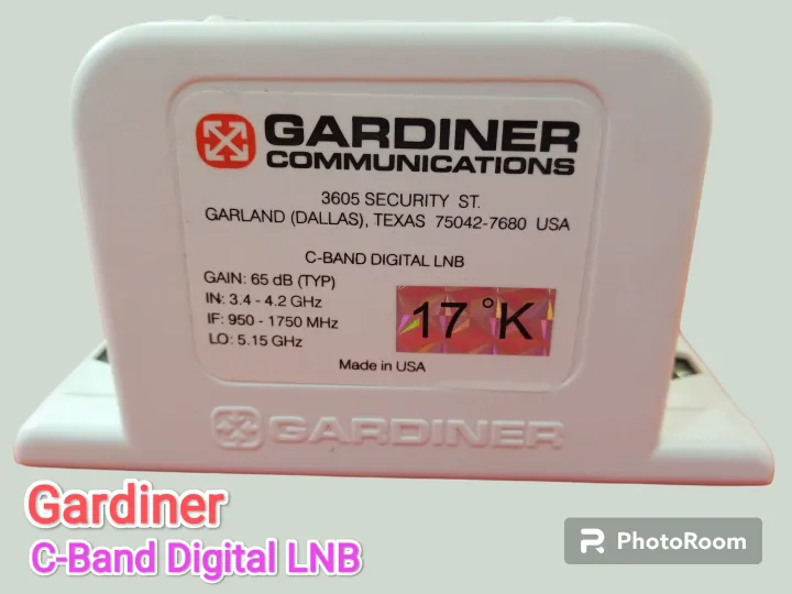 Gardiner C-Band Digital LNB, Gain: 65 dB (TYP), Input: 3.4-4.2 GHz, IF ...