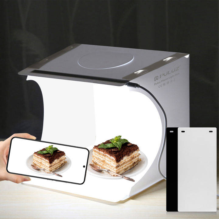 PULUZ 20cm Lightbox Mini LED Panel Folding Portable 1100LM 550LM Light ...