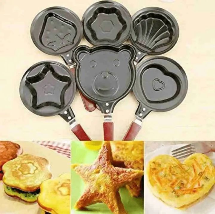 1 Pc – 12cm Different Shape Frying Pan Cook Up Some Love Non Stick Mini ...