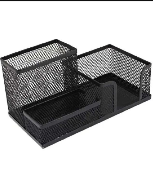 Metal Pen Stand Mesh Style Stationary Holder, Pen Stand, Desk Organizer ...