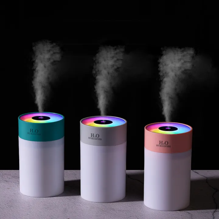 Mini White Ultrasonic Air Humidifier Romantic Light USB Essential Oil ...