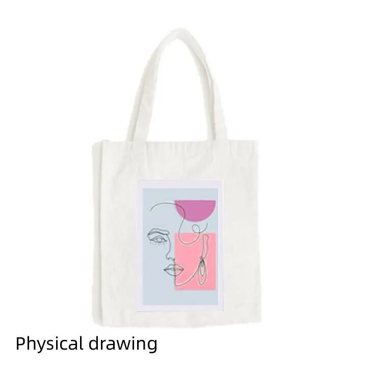 Canvas shopping bag simple single shoulder canvas mobile phone bag ...