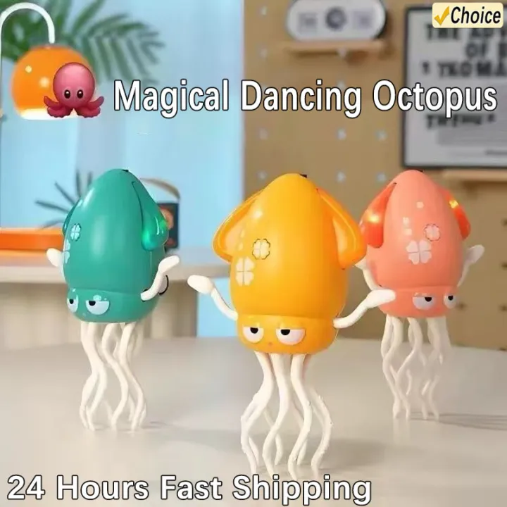 Electric Dancing Squid Toy Crawling Dancing Automatic Obstacle ...