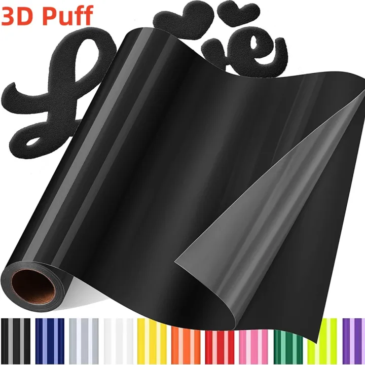 1 Roll 3D Puff Vinyl Heat Transfer HTV Roll for T-Shirts,3D Puff HTV ...