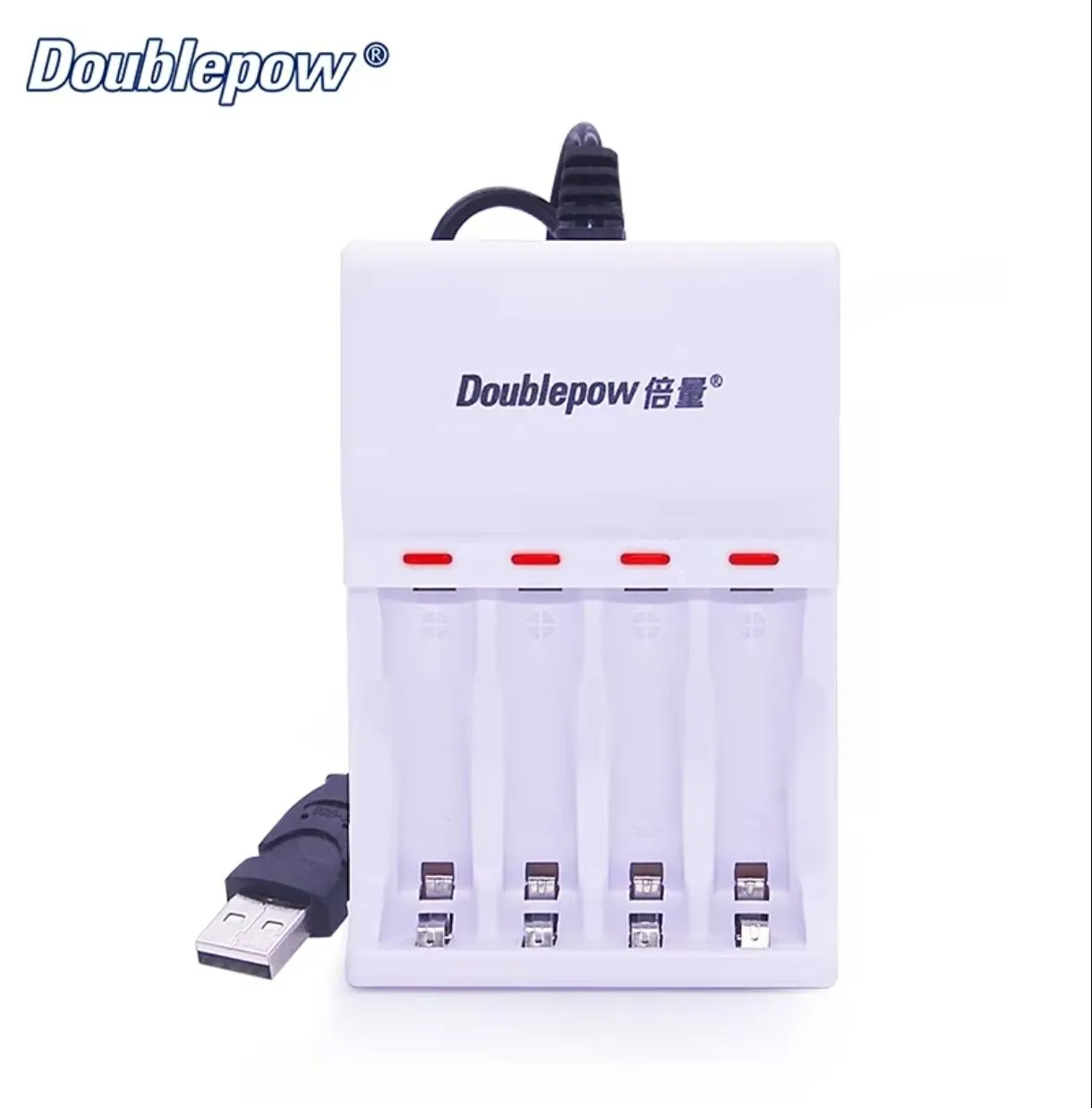 Doublepow DP-U82 4 Slots USB Battery Charger for 1.2V AA AAA Ni-MH Ni ...