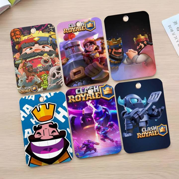 1pc Clash Royale Card Case Keychain Access Card Bag Key Tag Ring ...
