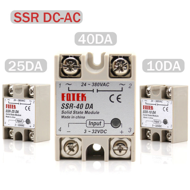 Solid State Relay SSR-10DA SSR-25DA SSR-40DA DC To AC SSR 10A 25A 40A Module Relay for PID ...