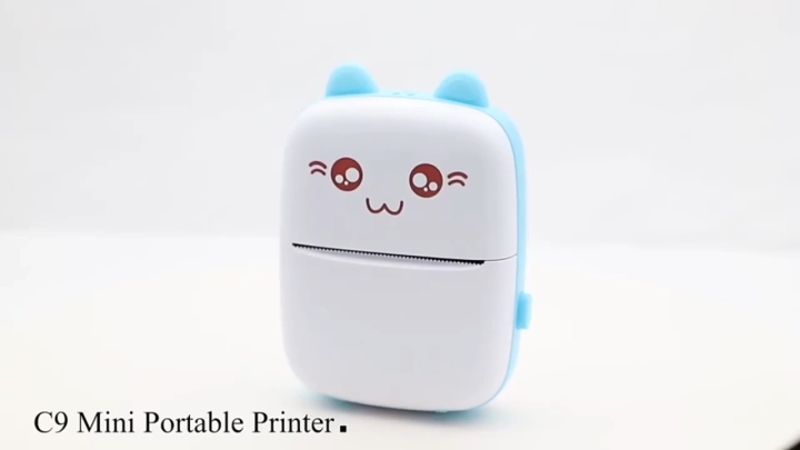 Portable thermal printer mini cat print photo pocket thermal label ...