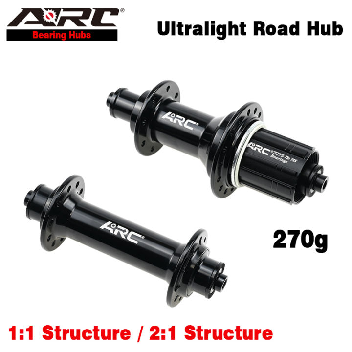 ARC 270g Road Bike Hub 1:1 2:1 Front 20 Holes Rear 24 Holes Aluminum ...